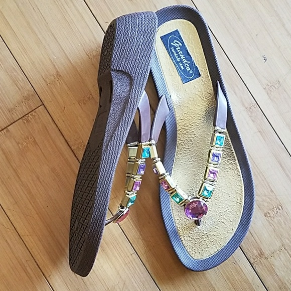 Grandco | Shoes | Grandco Bling Sandals Big Rhinestones Gems | Poshmark